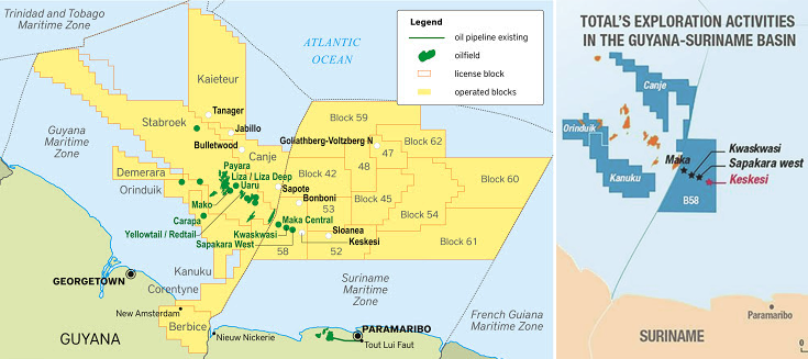 Total and Apache Corporation have made fourth discovery offshore Suriname